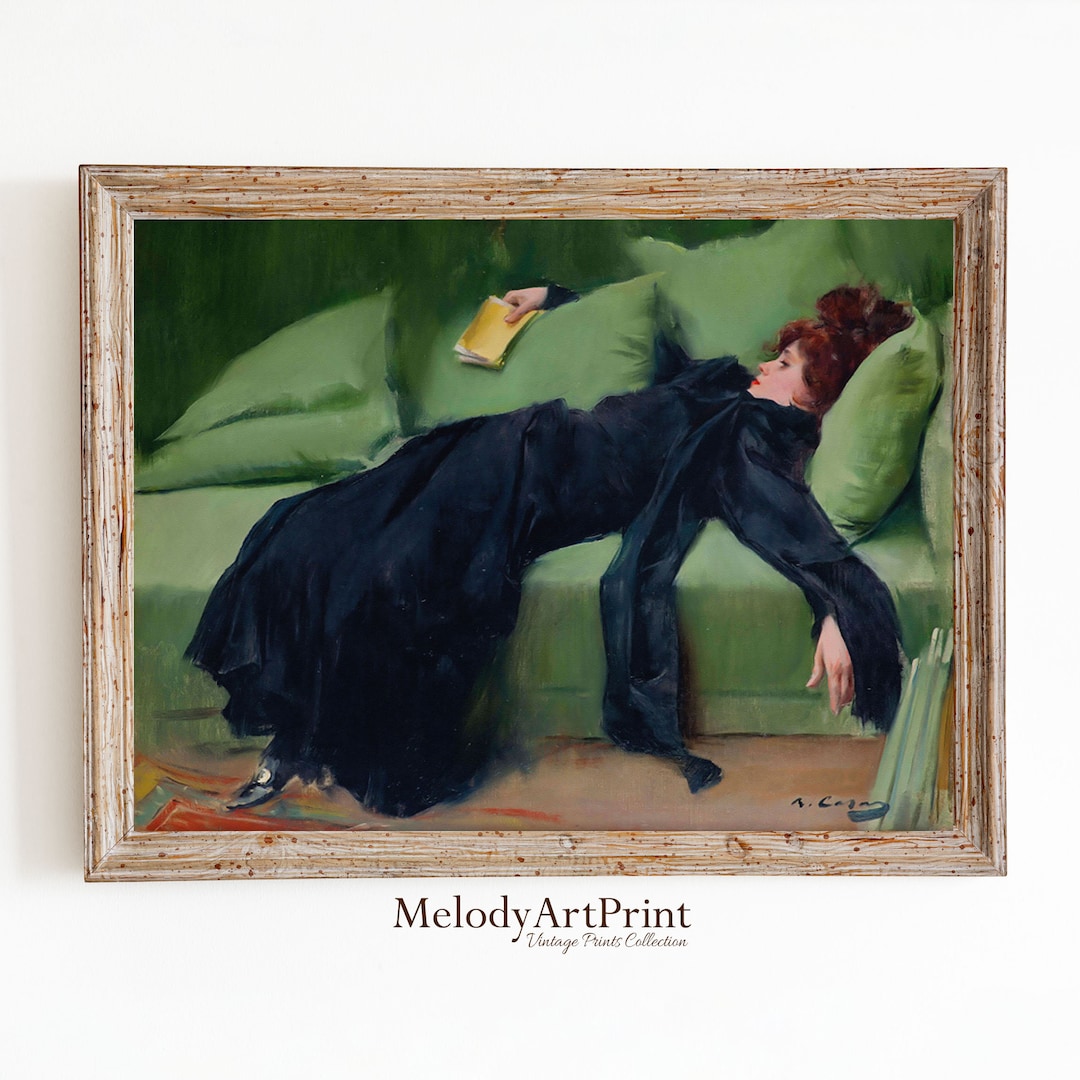 A Decadent Girl Painting, After the Dance Ramon Casas, Printable Wall ...