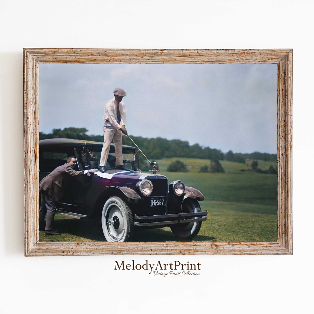 Colorized Golf Photography, Golf Print, Golf Sport Wall Art, Old Photo ...