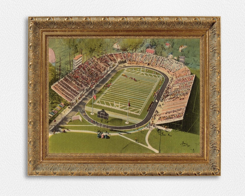 Vintage Football Stadium Art Print, Sports Poster (downloadable) - Etsy