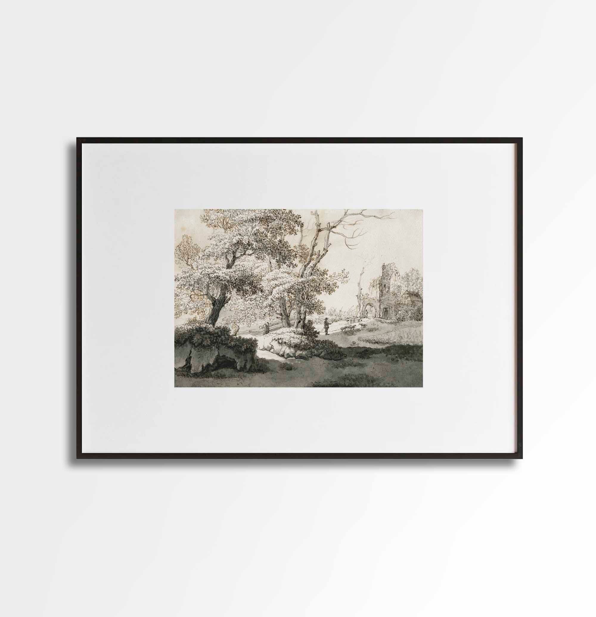 Vintage Tree Sketch Rustic Tree Drawing Neutral Wall Art - Etsy