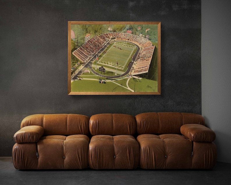 Vintage Football Stadium Art Print, Sports Poster (downloadable) - Etsy