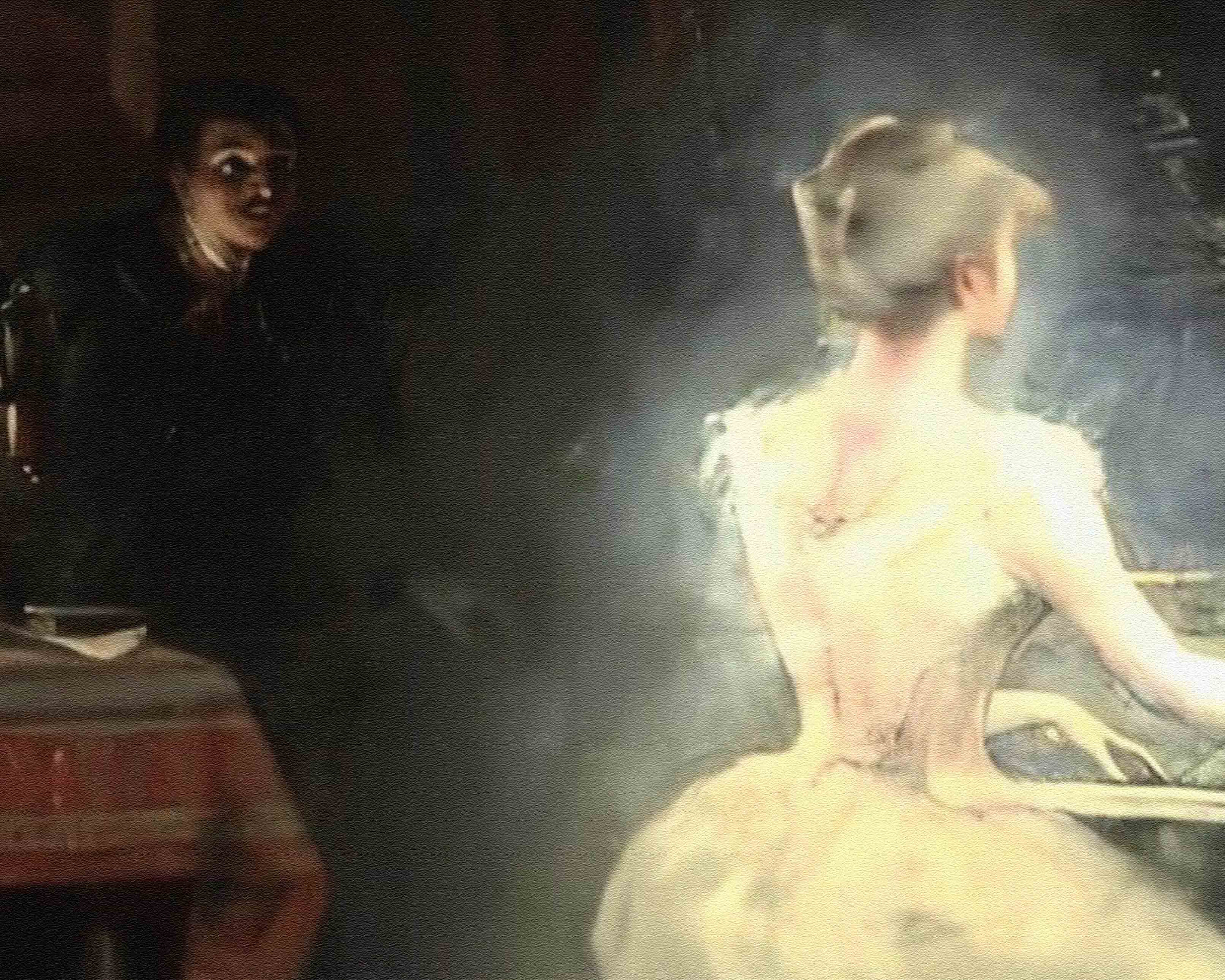 Ghost Wall Art, Ghost Plays the Piano, Ghost Art, Dark Academia Wall ...