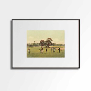 Golf Vintage Painting Landscape Art Print | Vintage Golf Course Wall ...