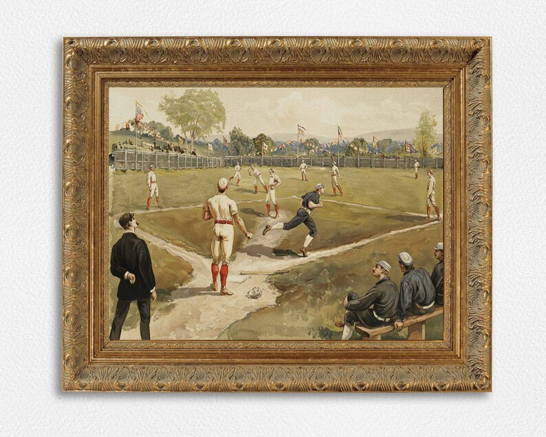 Boys Nursery Wall Art Decor, Vintage Sports Prints, Baseball Poster ...