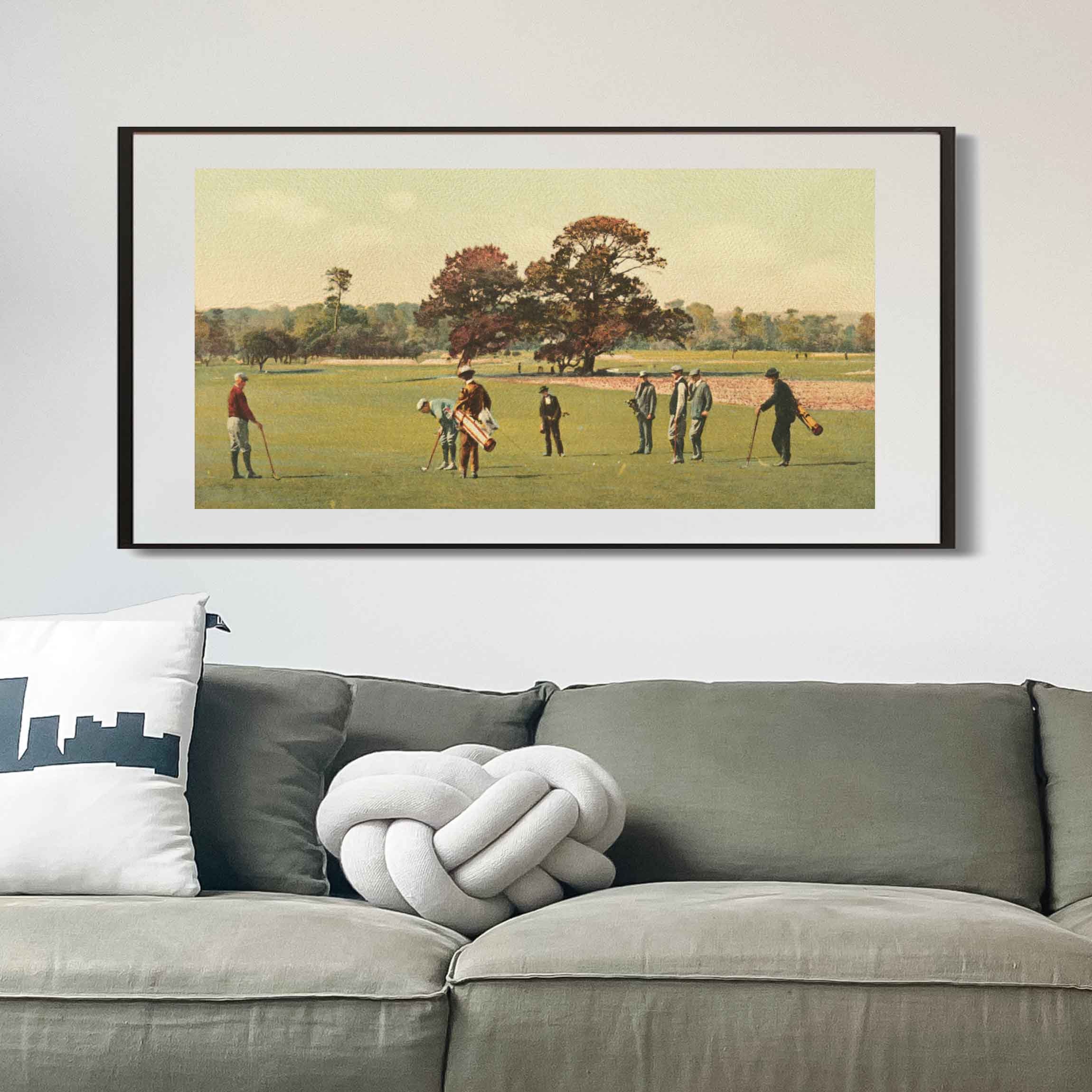 Golf Pint Long Wall Art, Panorama Wall Art, Vintage Sports Posters ...