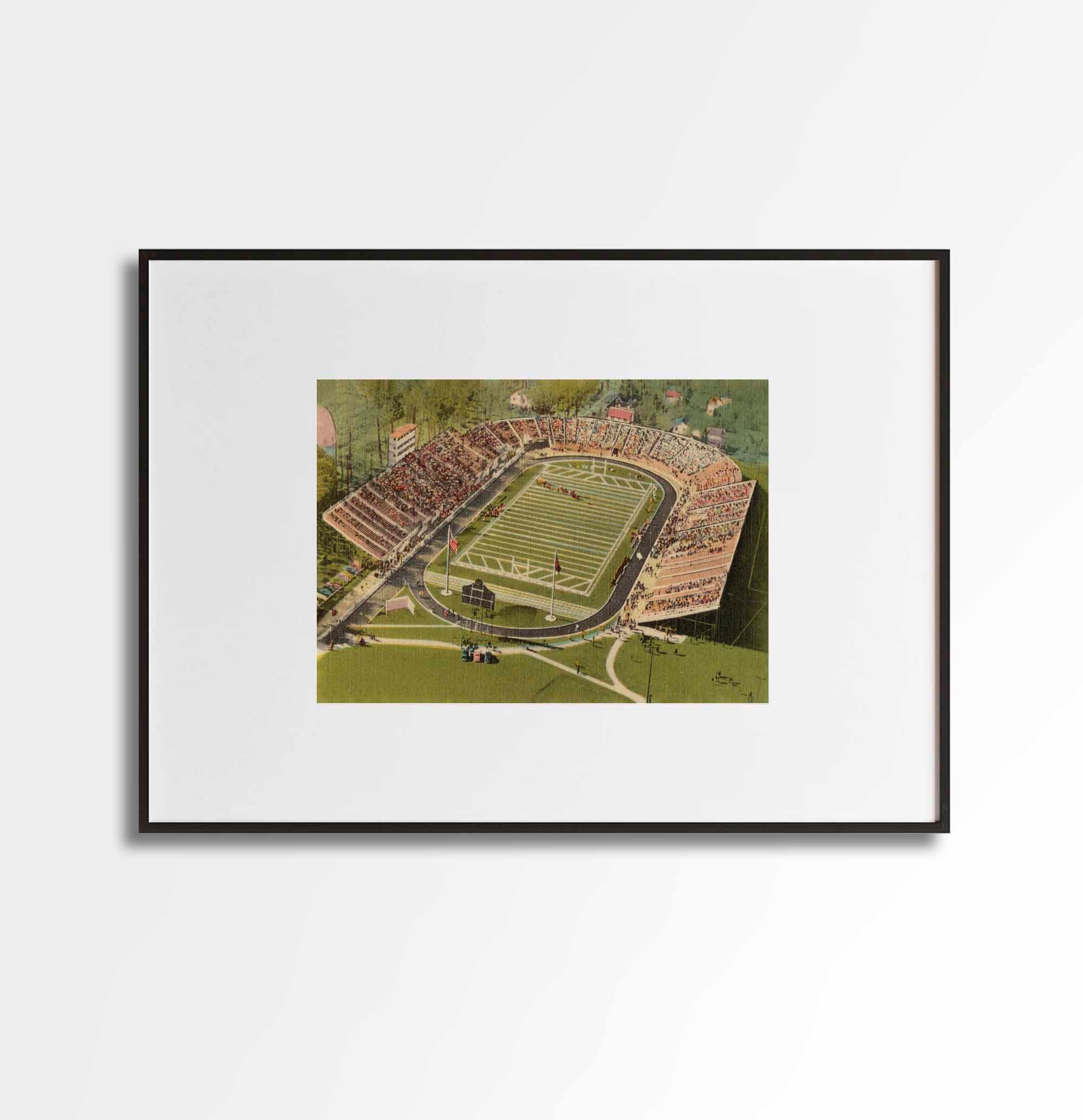 Vintage Football Stadium Art Print, Sports Poster (downloadable) - Etsy