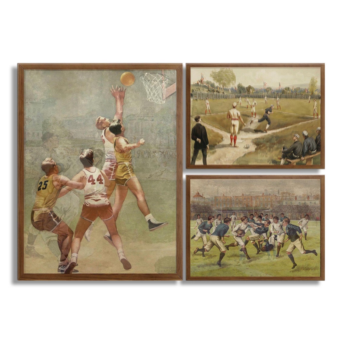 Gallery Wall Art Set of 3 Sports Posters Prints Football - Etsy