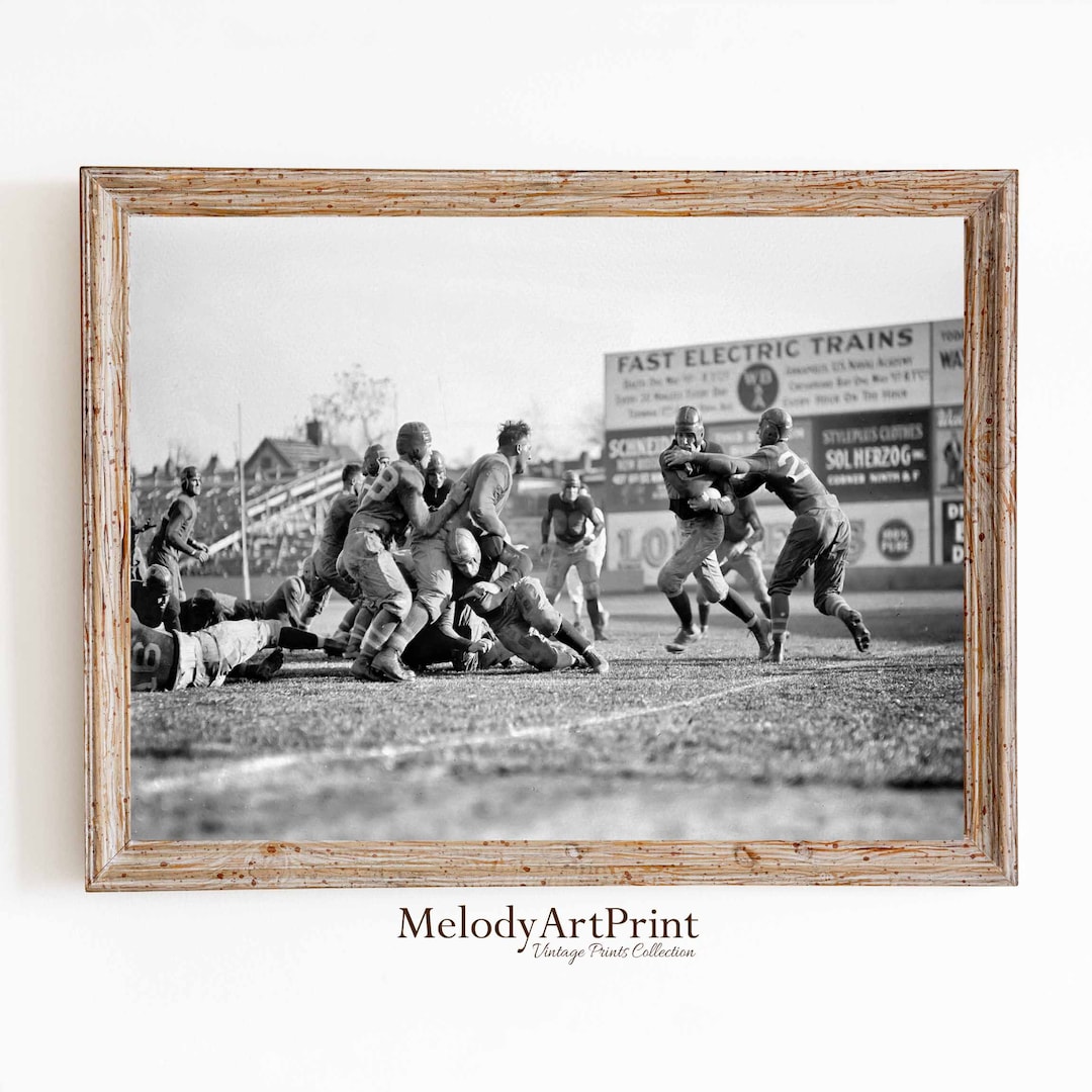 Vintage Football Photo Art Print, Sports Poster (digital Download) - Etsy