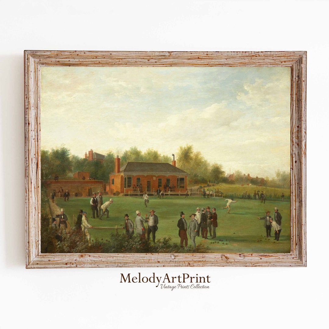 Sports Landscape Vintage Painting | Downloadable Prints | Fine Art ...