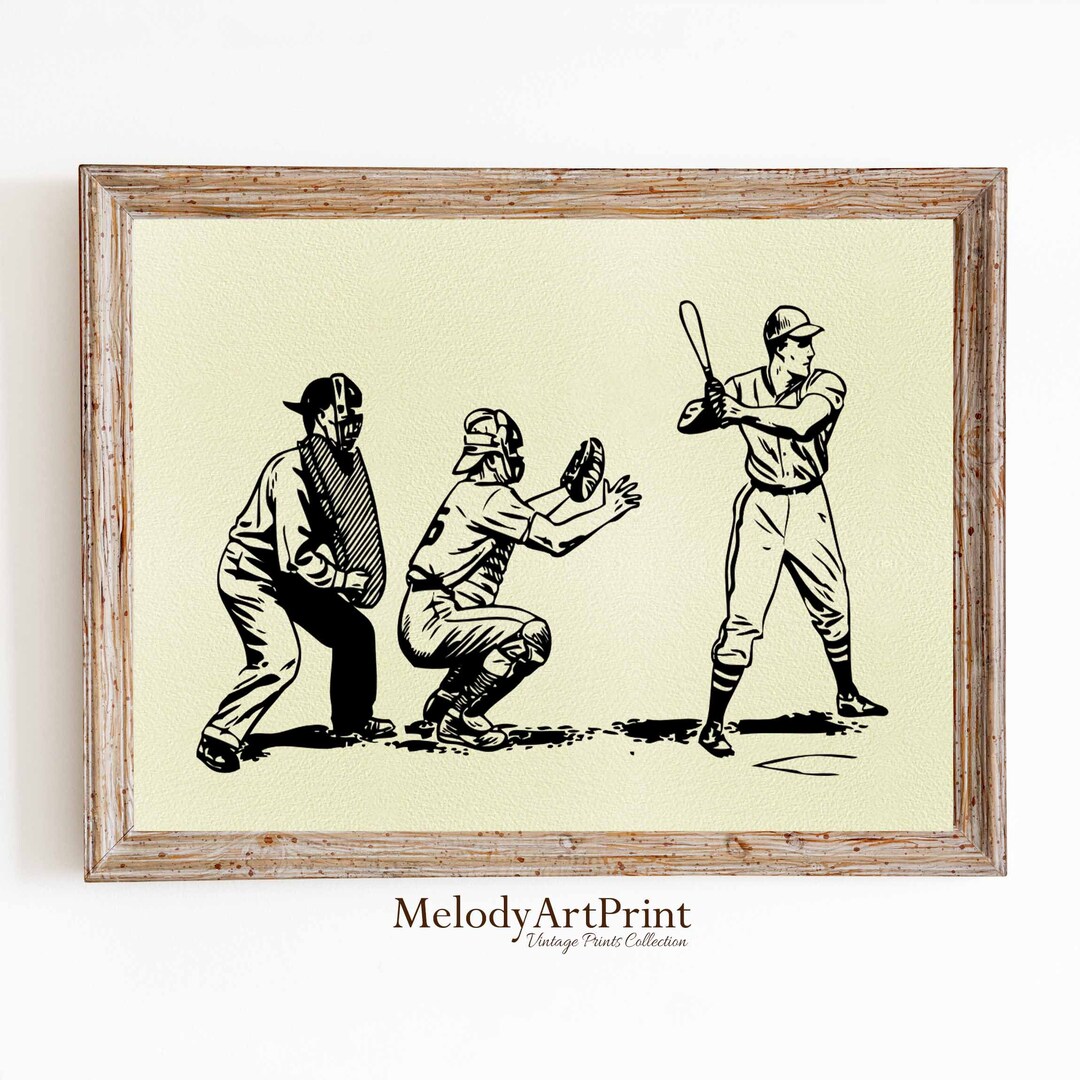 Vintage Baseball Art Print, Sports Poster (digital Download) - Etsy