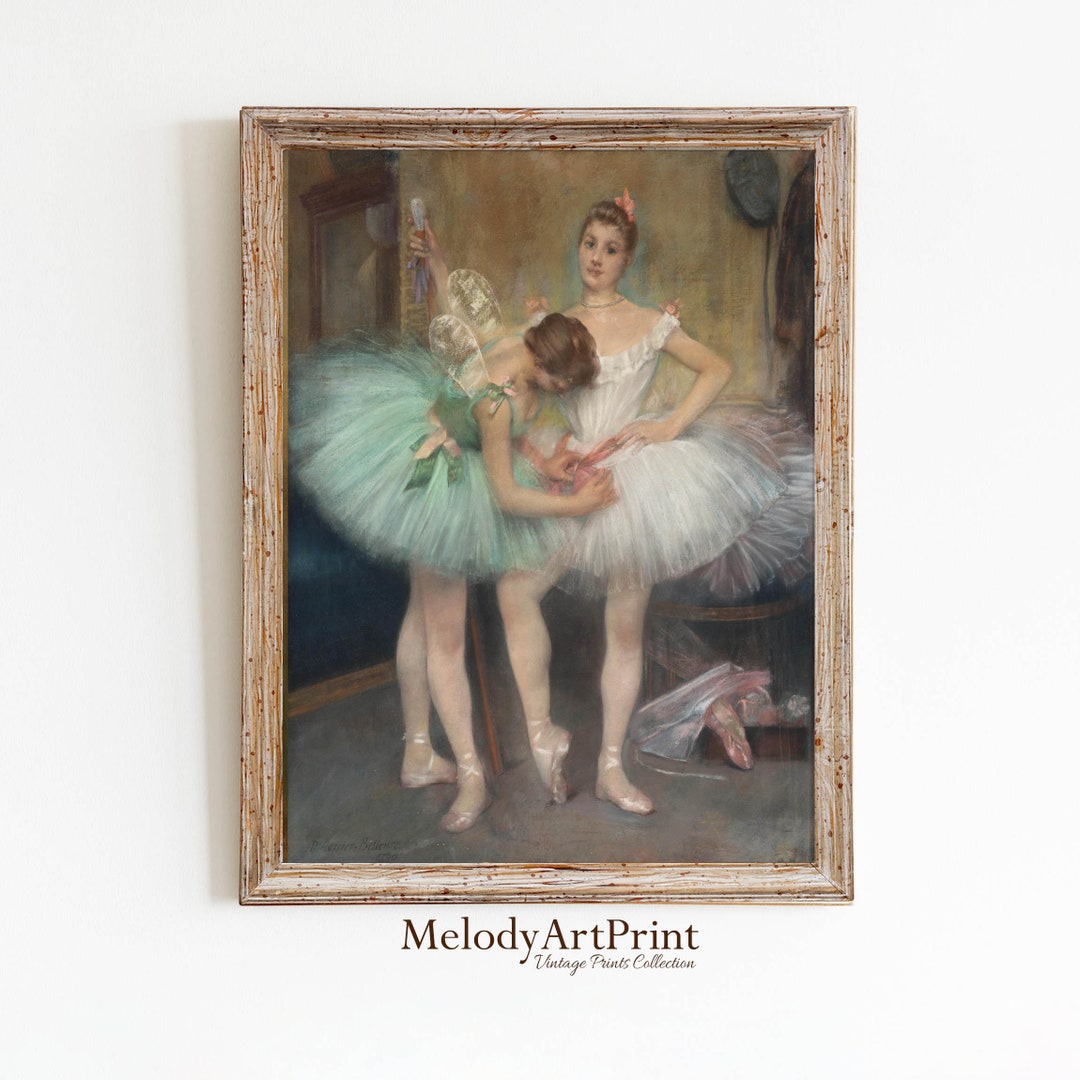 Ballet Art Print | Girls Room Ballerinas | Vintage Painting | Antique ...