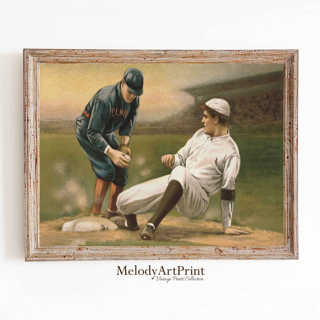 Baseball Print Poster, Baseball Printable Art, Vintage Baseball Wall ...