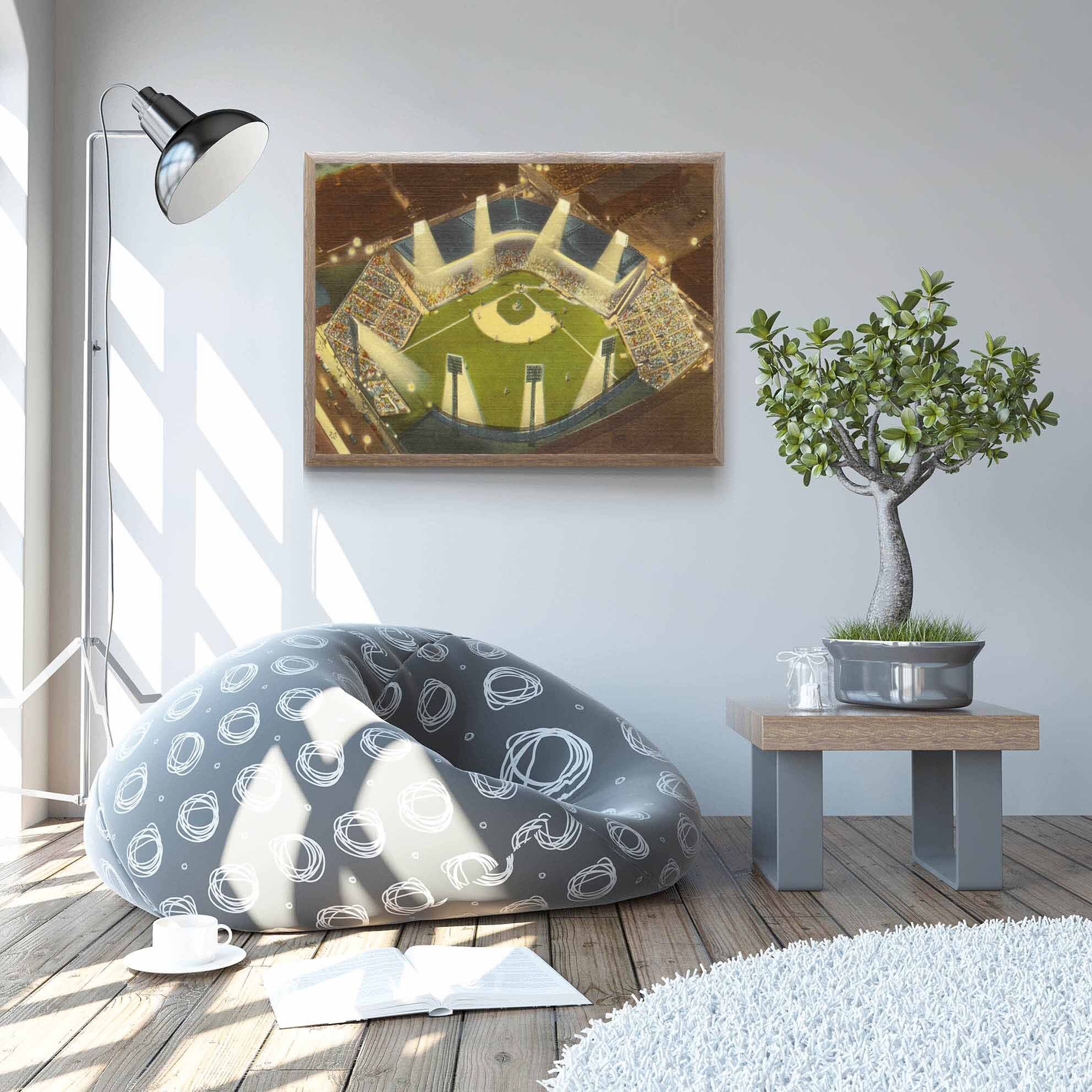 Vintage Baseball Stadium Art Print, Sports Fan Gift (digital Download ...