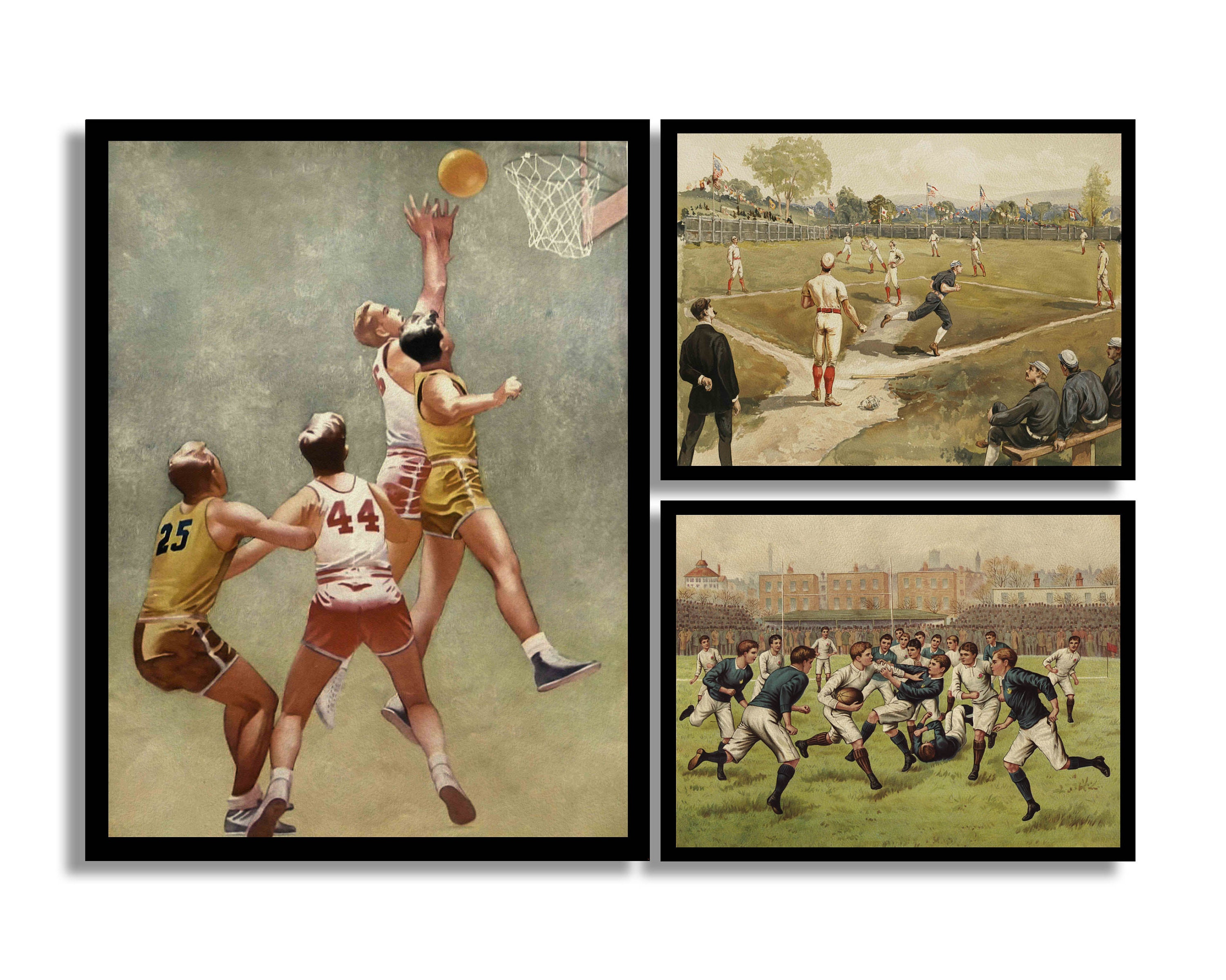 Gallery Wall Art Set of 3 Sports Posters Prints Football - Etsy