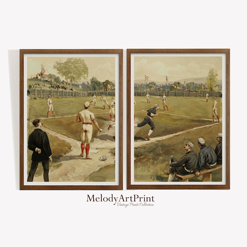 Baseball Print Set 2, Baseball Printable Art, Baseball Posters, Sport ...