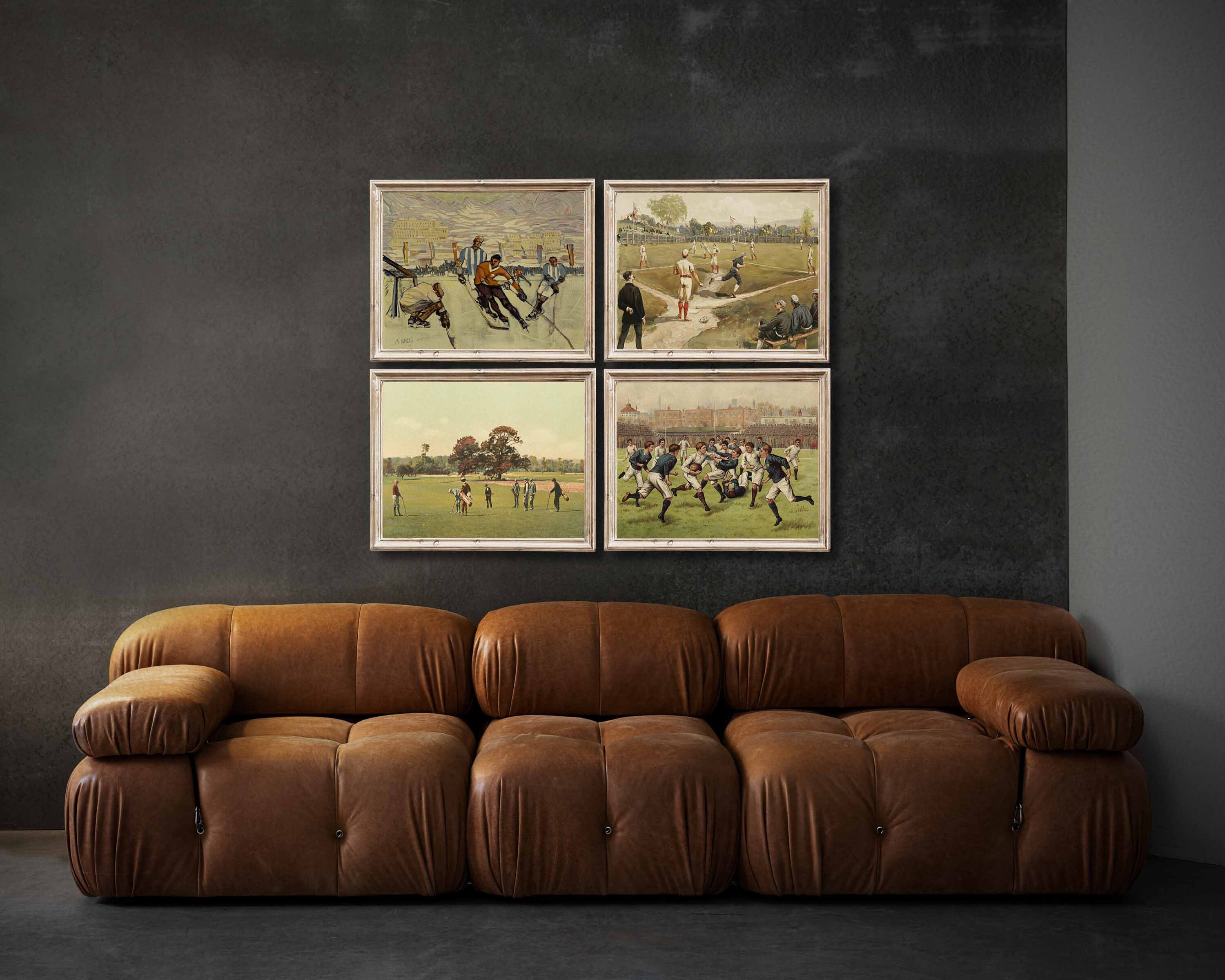 Vintage Sports Posters, Set of 4, Printable Wall Art (digital Download ...