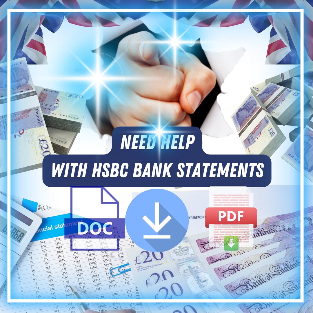 HSBC Bank Statements UK Bank Record Record Keeping Personal - Etsy