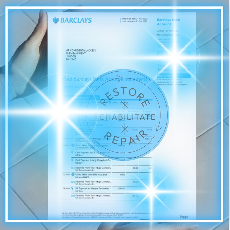 Barclays Bank Statements UK Statement Personal Finance - Etsy