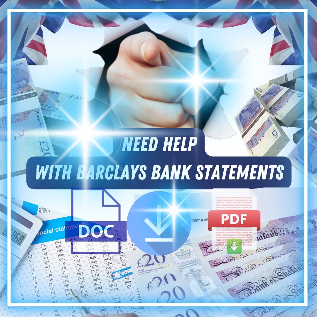 Barclays Bank Statements UK Statement Personal Finance - Etsy