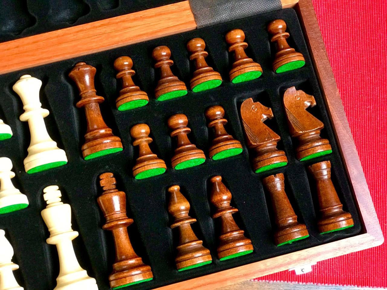 Large Chess Set 45x45cm 17.7x17.7 Inches. Tournament Mahogany and Maple ...