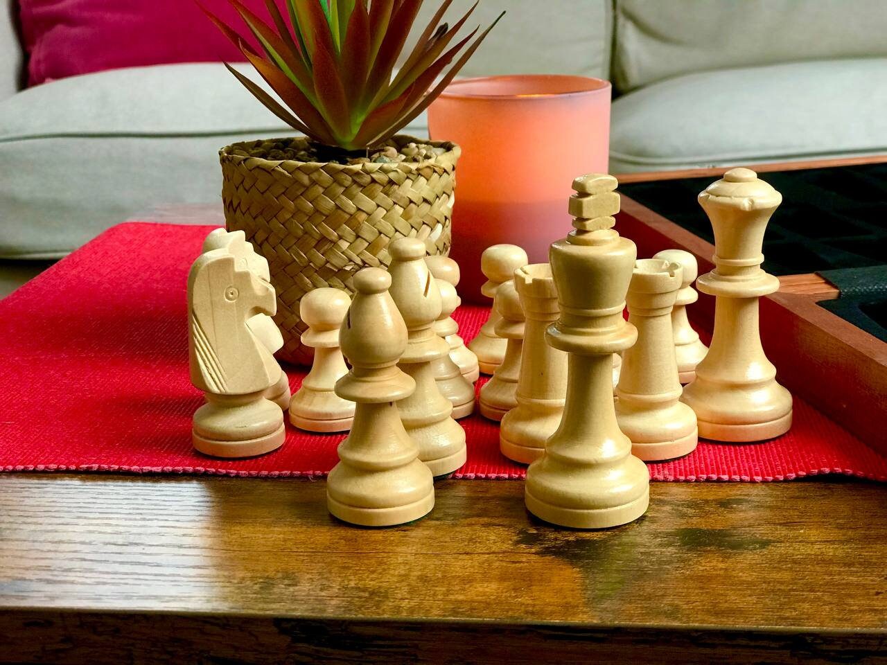 Large Chess Set 45x45cm 17.7x17.7 Inches. Tournament Mahogany and Maple ...