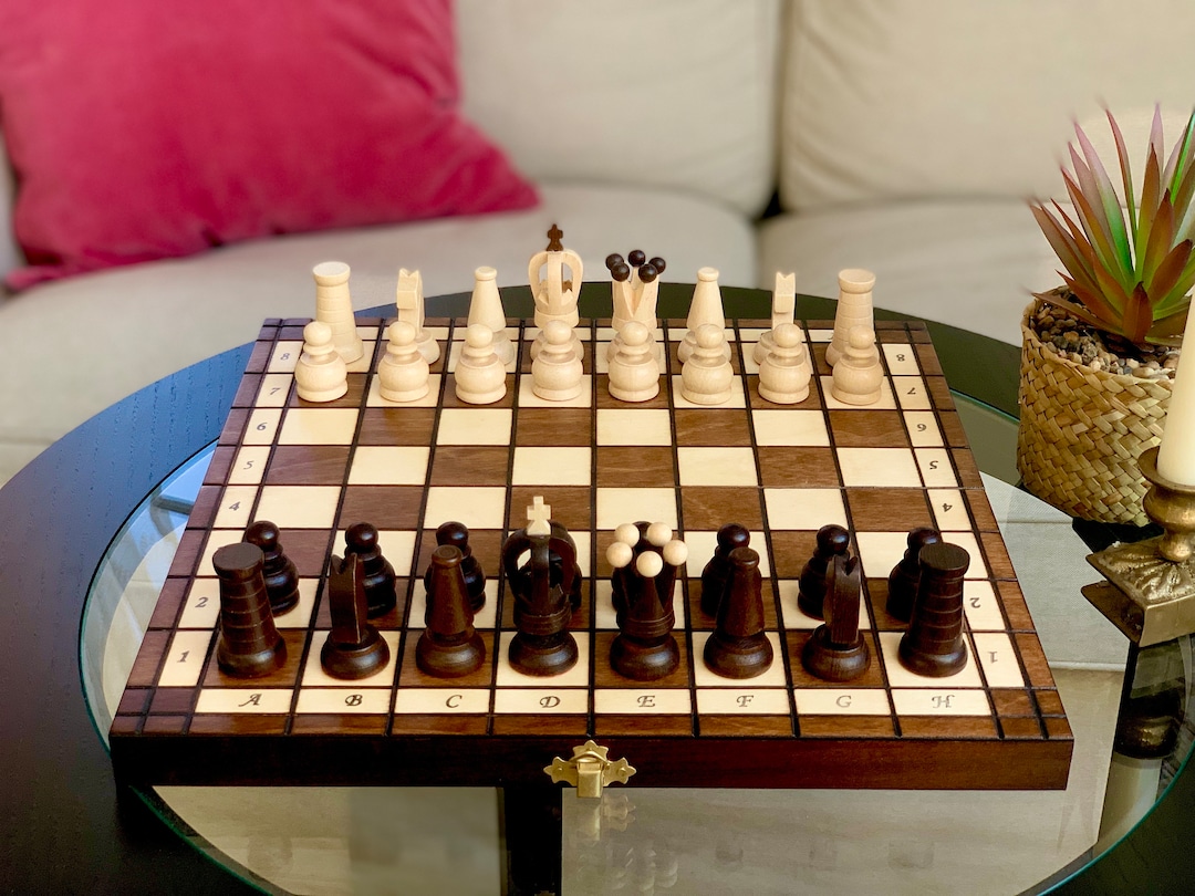 12 Inches Wooden Chess Set With Board: Gripper, Beech, Birch ...
