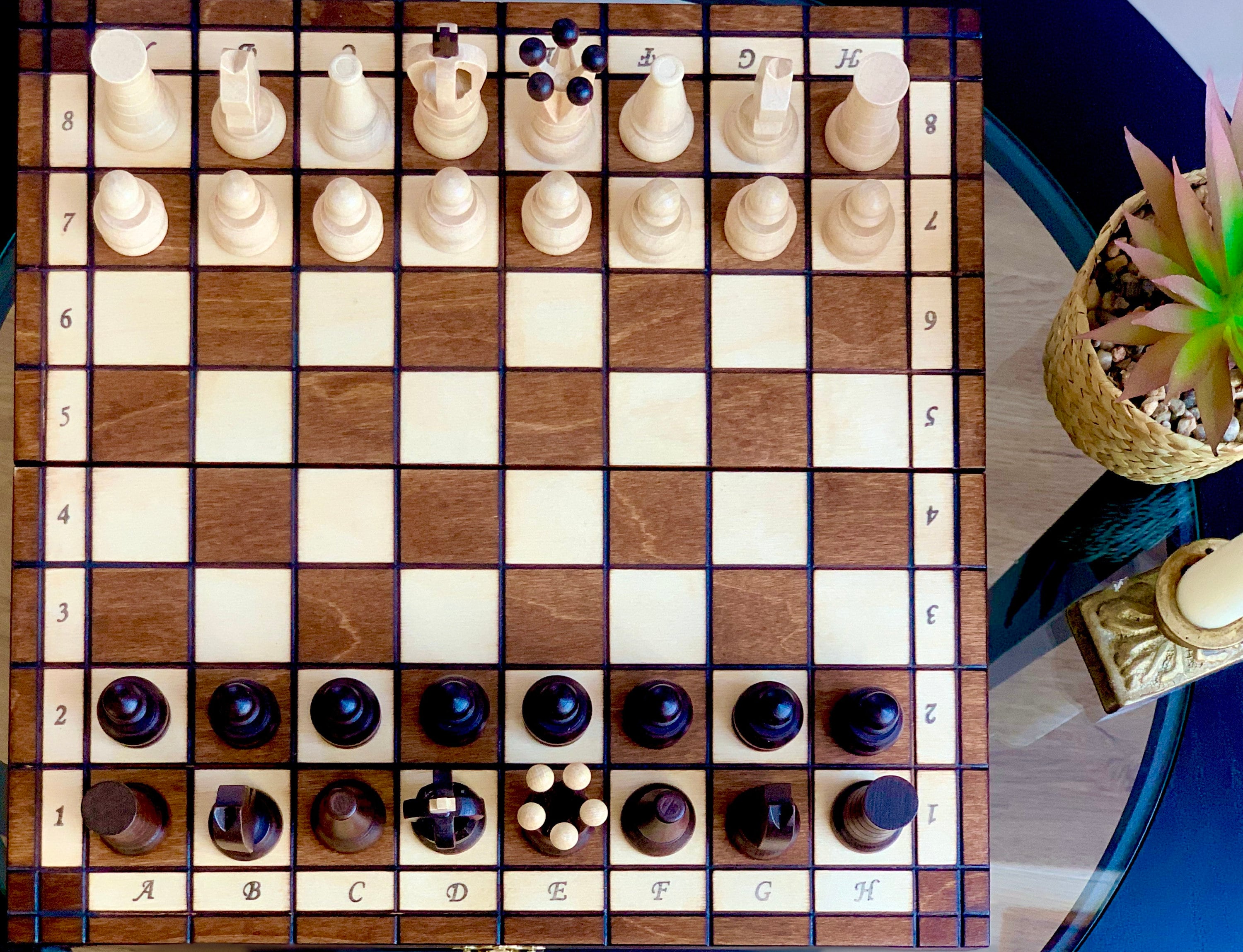 12 Inches Wooden Chess Set With Board: Gripper, Beech, Birch ...
