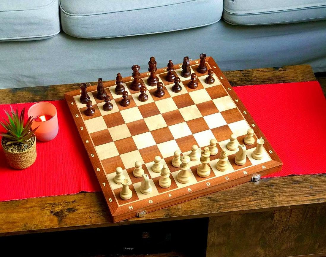 Large Chess Set 45x45cm 17.7x17.7 Inches. Tournament Mahogany and Maple ...