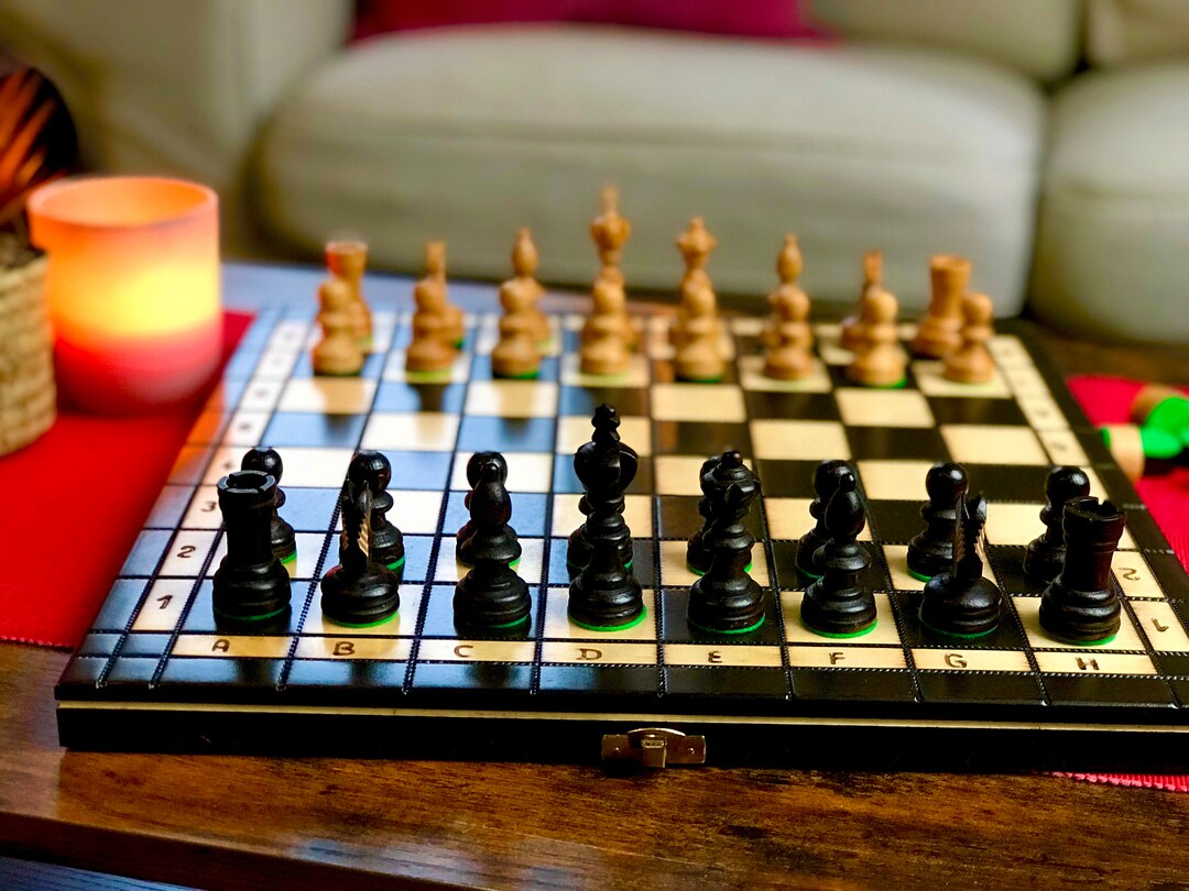 Handcrafted Chess and Checkers Set for Anniversary and Father's Day ...