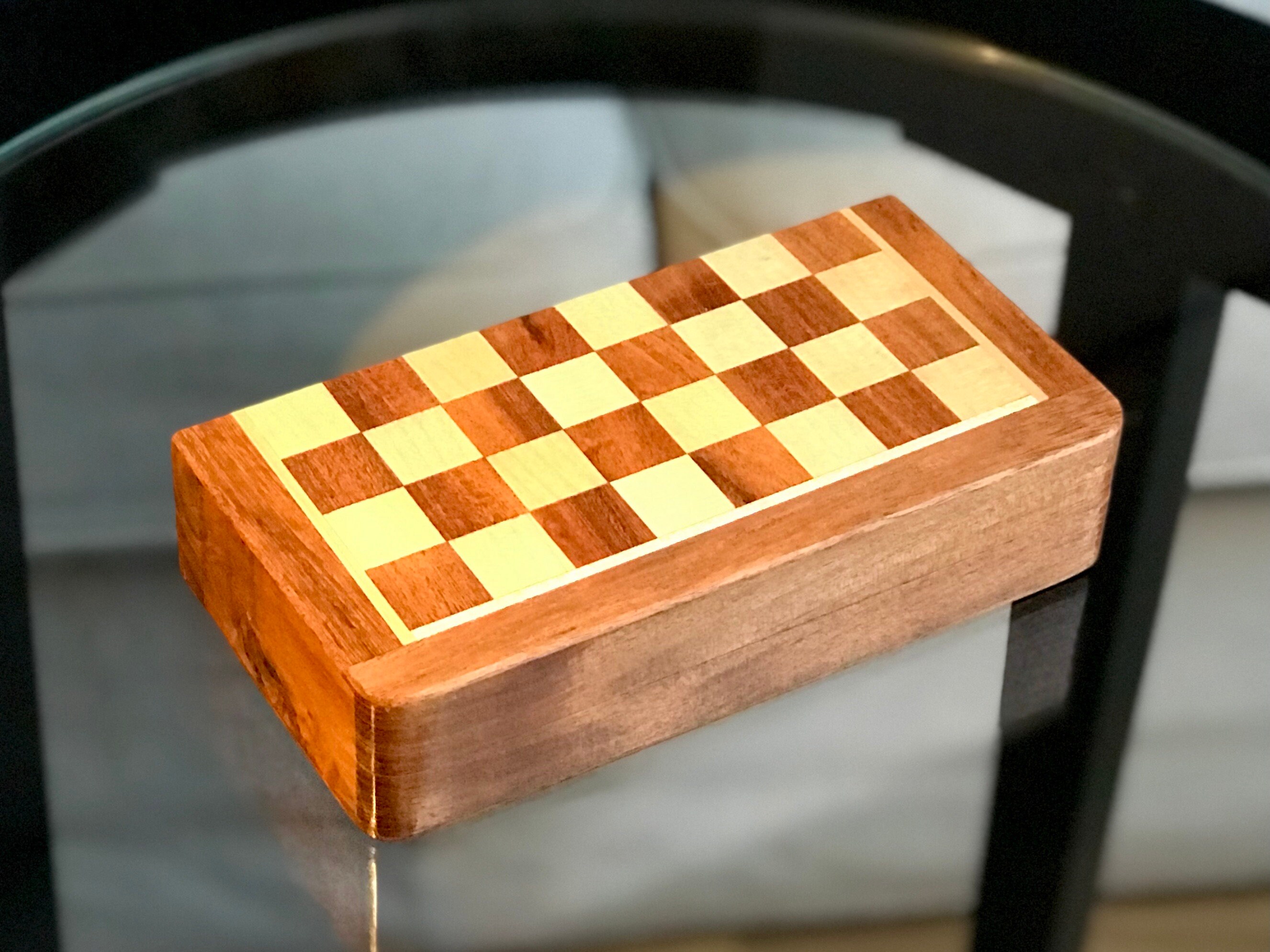 Magnetic Handmade Wooden Mini Chess Set, Unique Small Magnetic Chess ...