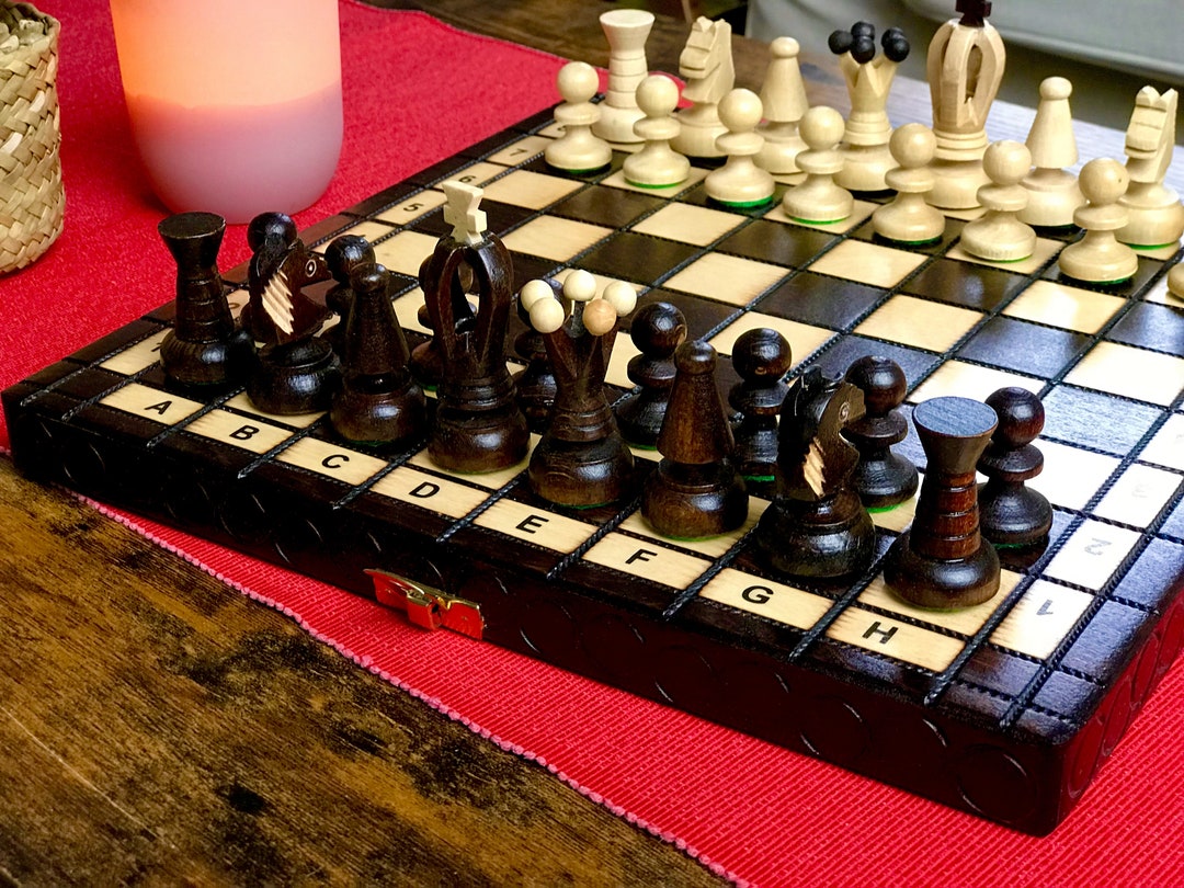 Hand-carved Wooden Chess Set 30x30 Cm 11.8x11.8 Inches, Best Gift for ...