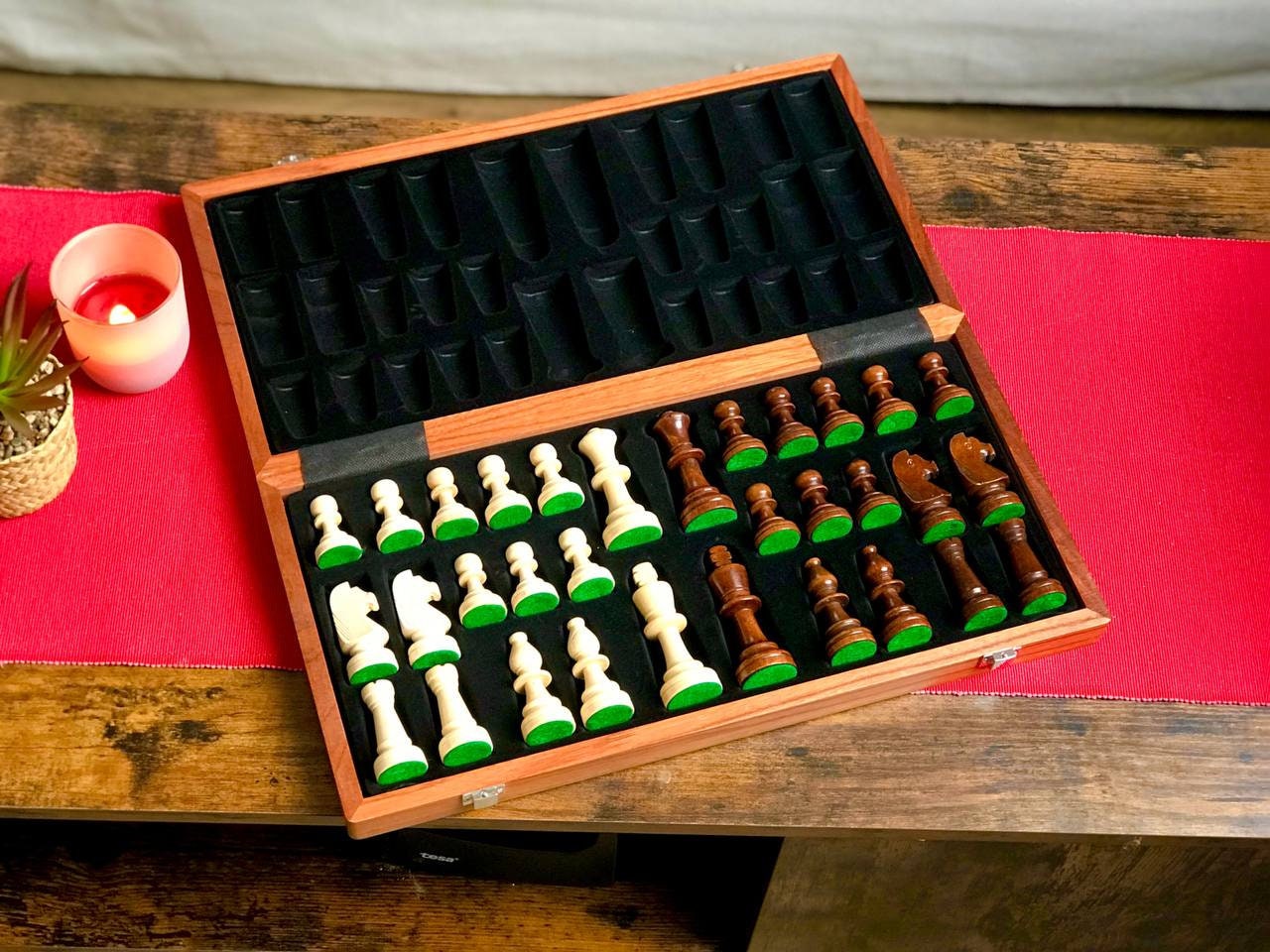 Large Chess Set 45x45cm 17.7x17.7 Inches. Tournament Mahogany and Maple ...