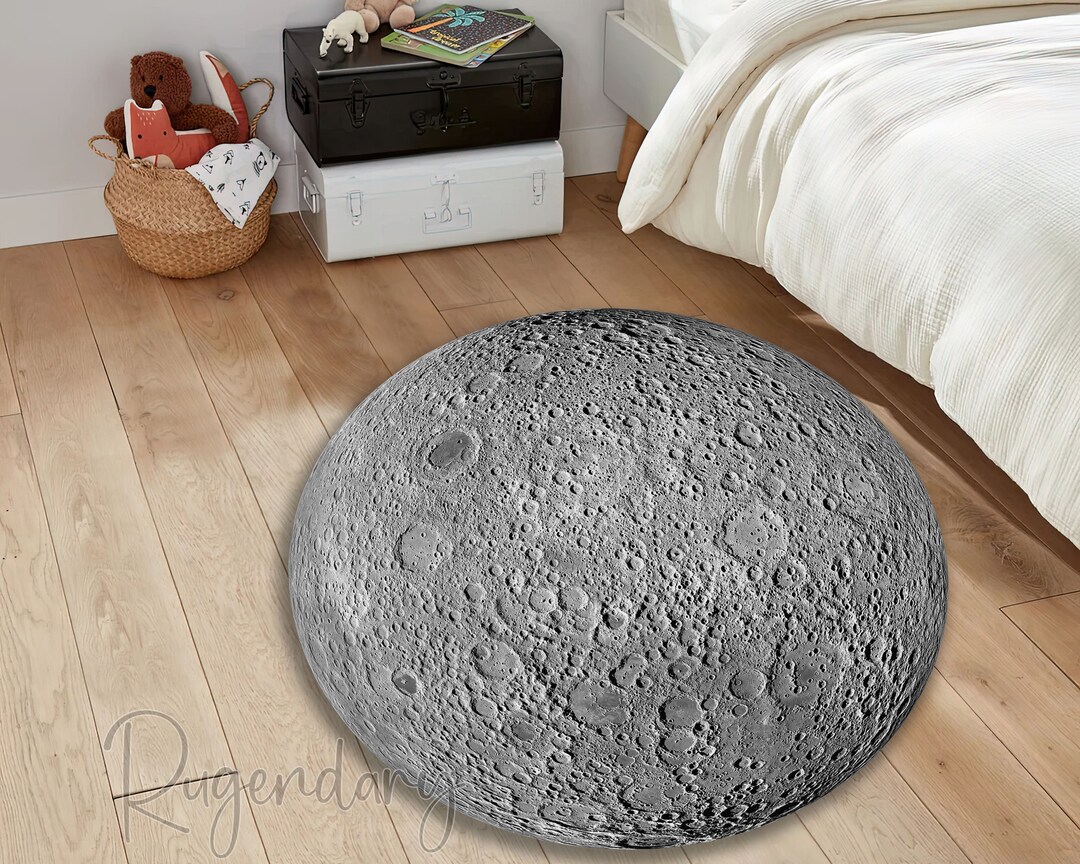MOON Rug, FULL Moon Carpet, 3D Moon Mat, Planet Space Rug, Thick, Soft ...