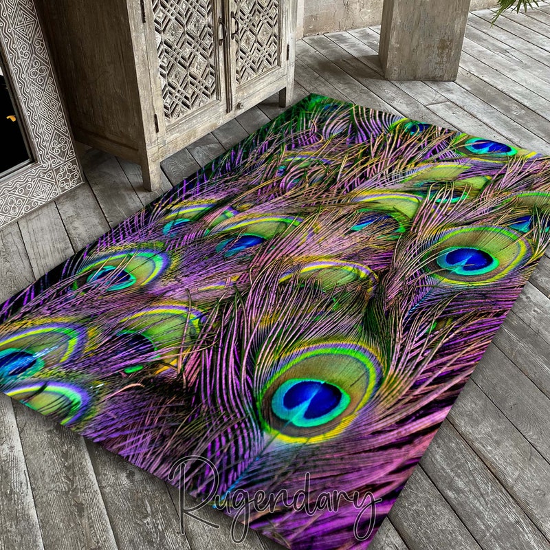 Peacock Feather Mat - Etsy