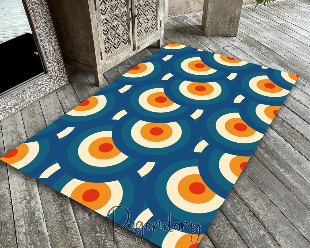 Evil Eye Bead Rug, Talisman Carpet, Turkish Decor, Blue Evil Eye Mat ...