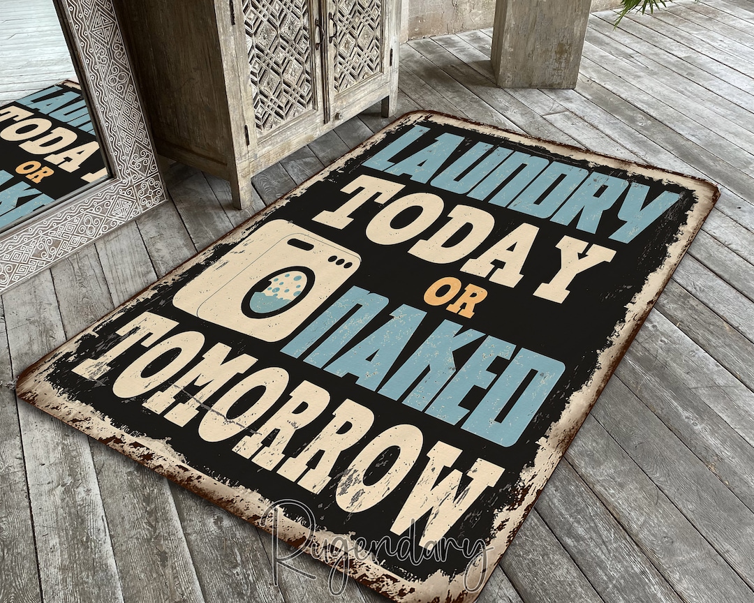 Funny Laundry Room Rug, Cool Laundry Room Mat, Nonslip Area Mat for ...