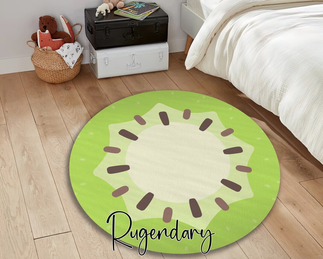 Cartoon Kiwi Rug, Nonslip, Machine Washable, Soft, Children Room Carpet ...