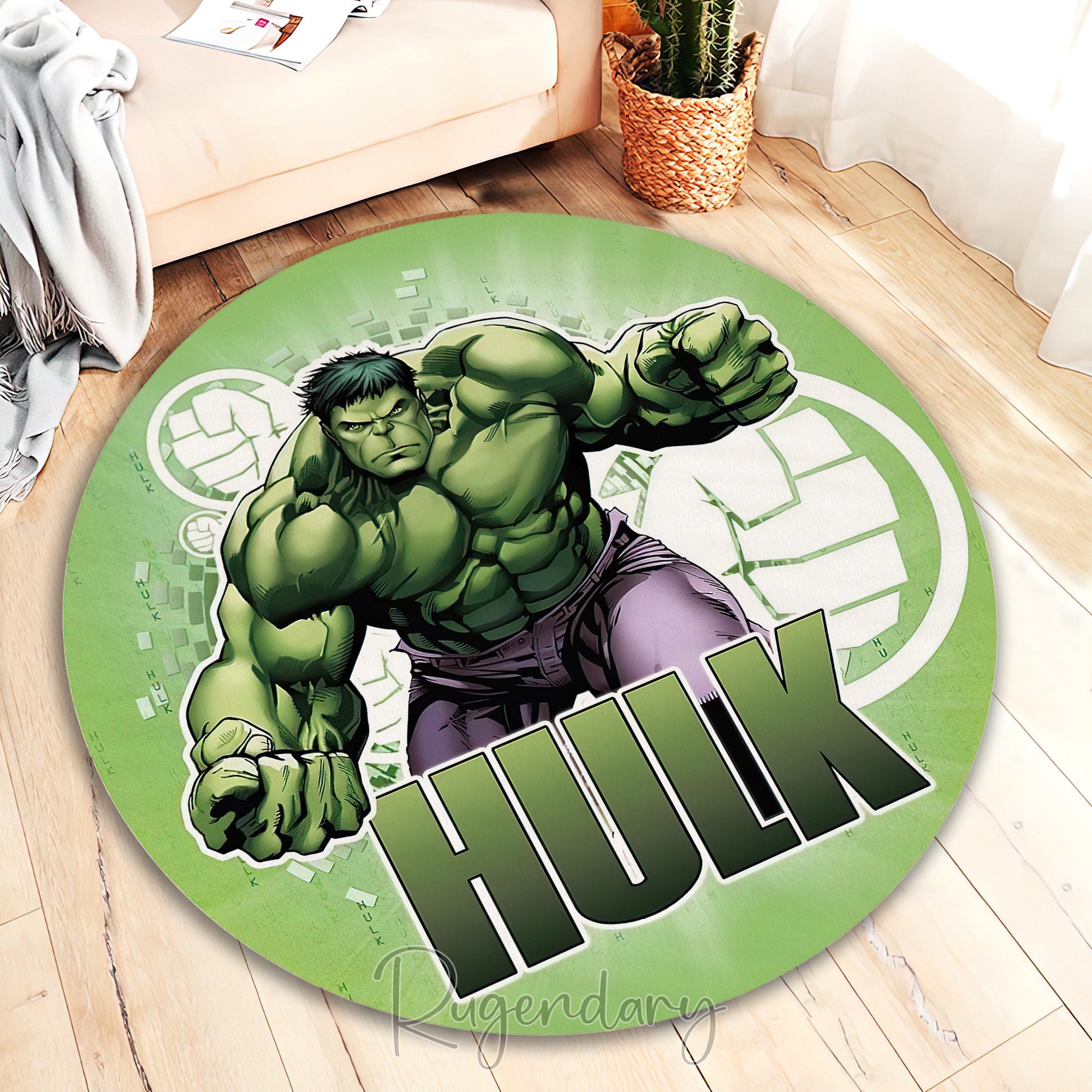 Green Hulk Rug Decorative Kids Room Carpet Hulk Mat Marvel - Etsy