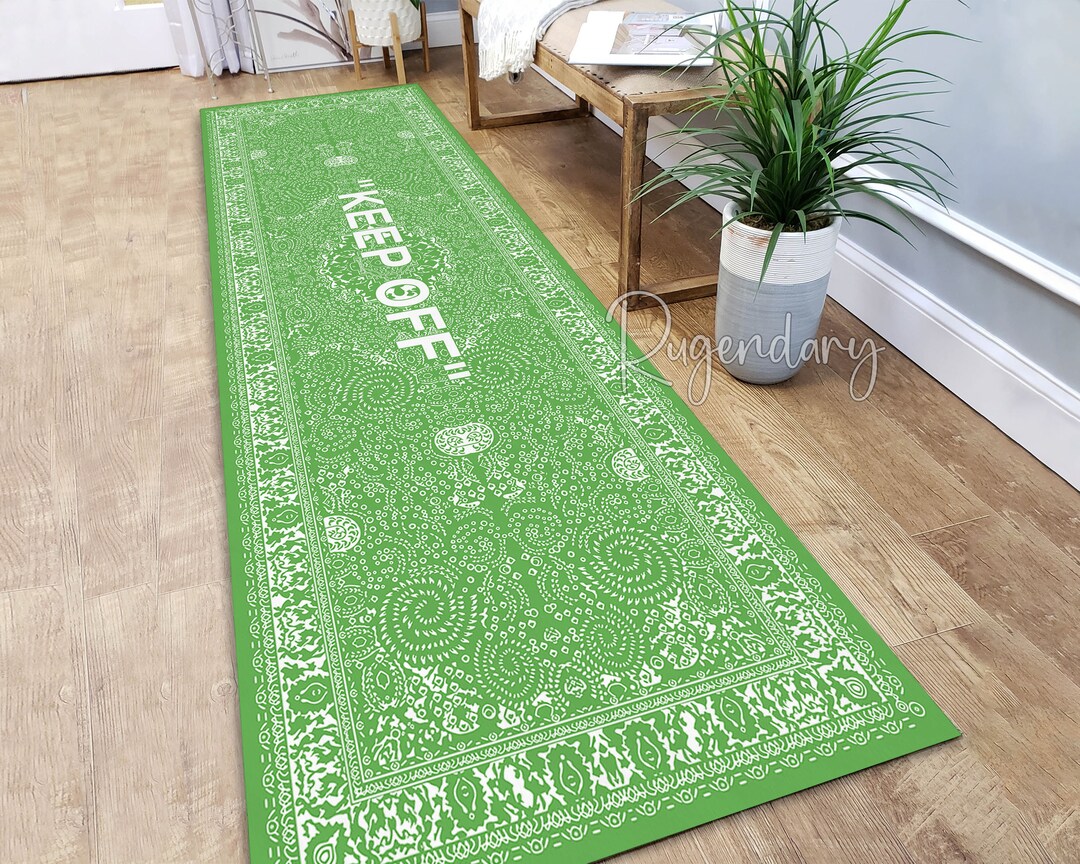 Keep off Rug, Green Runner Rug, Keep off Carpet, Cool Runner Rug for ...