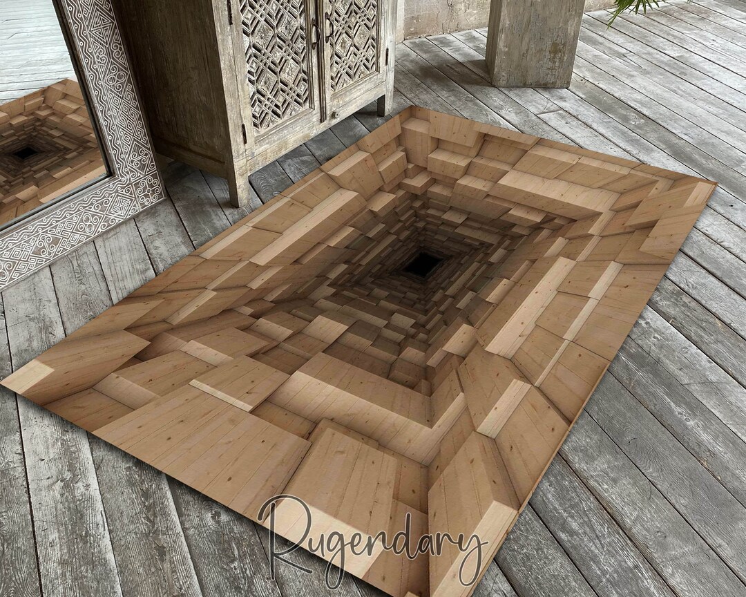 Optical Illusion Rug, Vortex Carpet, Living Room Mat, Office Decor, 3D ...
