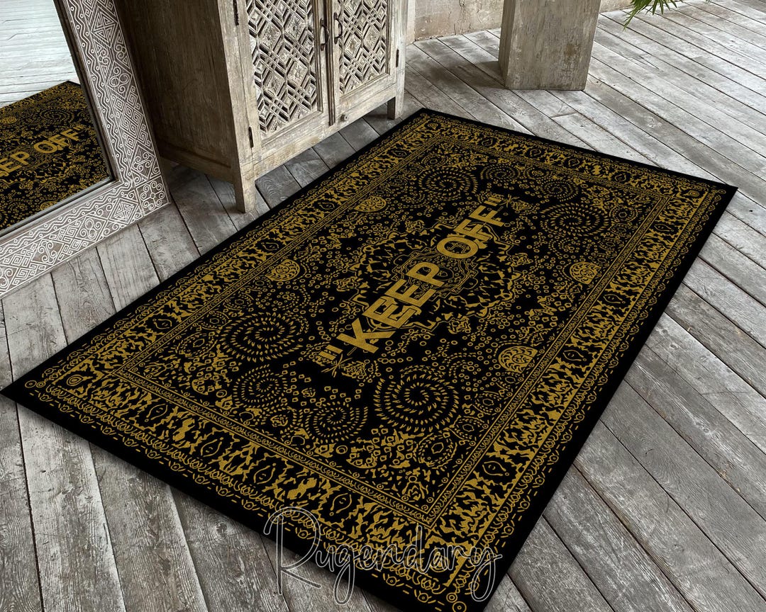 Gold Color Keep off Rug, Cool Hypebeast Rug, Keep off Carpet, Non-slip ...