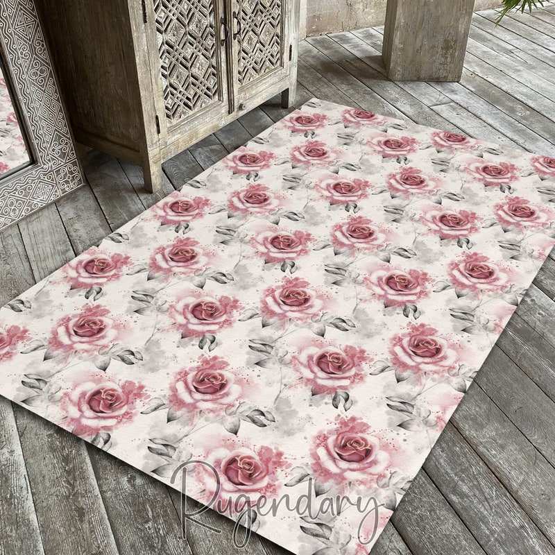 Floral Rug - Etsy