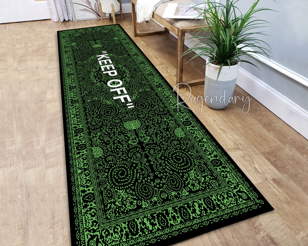KEEP OFF Rug, Cool Runner Rug for Men Bedroom, Keep off Carpet, Green ...