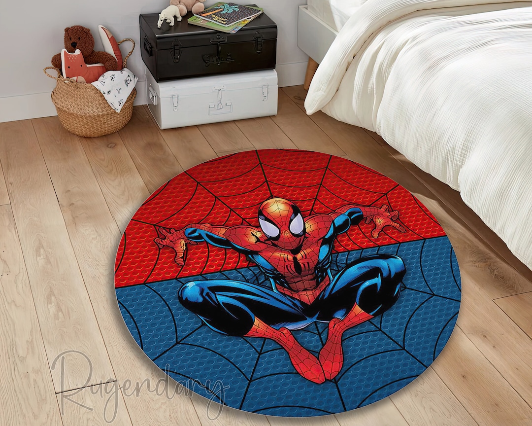 Spiderman Rug, Spider Man Cartoon Carpet, Marvel Fan Rug, Nonslip Soft ...