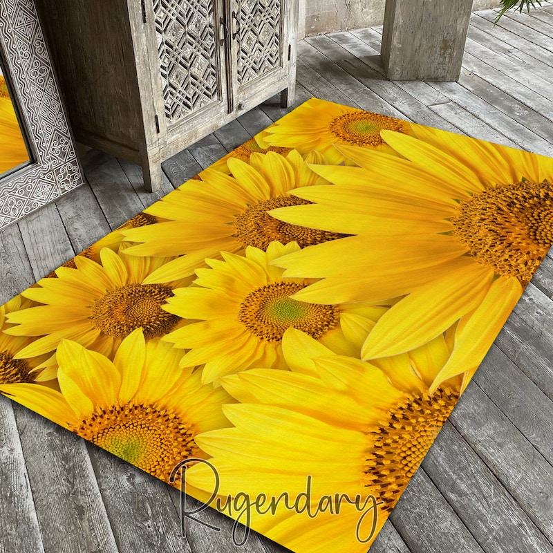 Sunflower Rug - Etsy