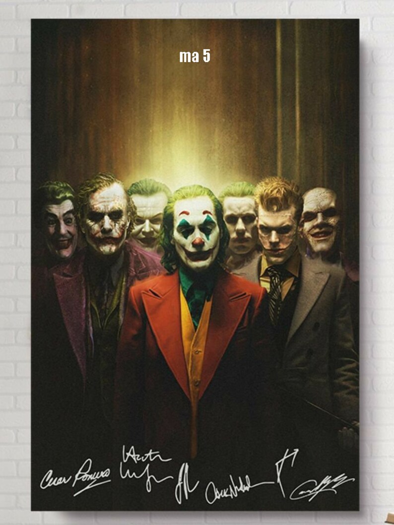 Joker Movie Phoenix Joker Poster Joker Signature Poster - Etsy