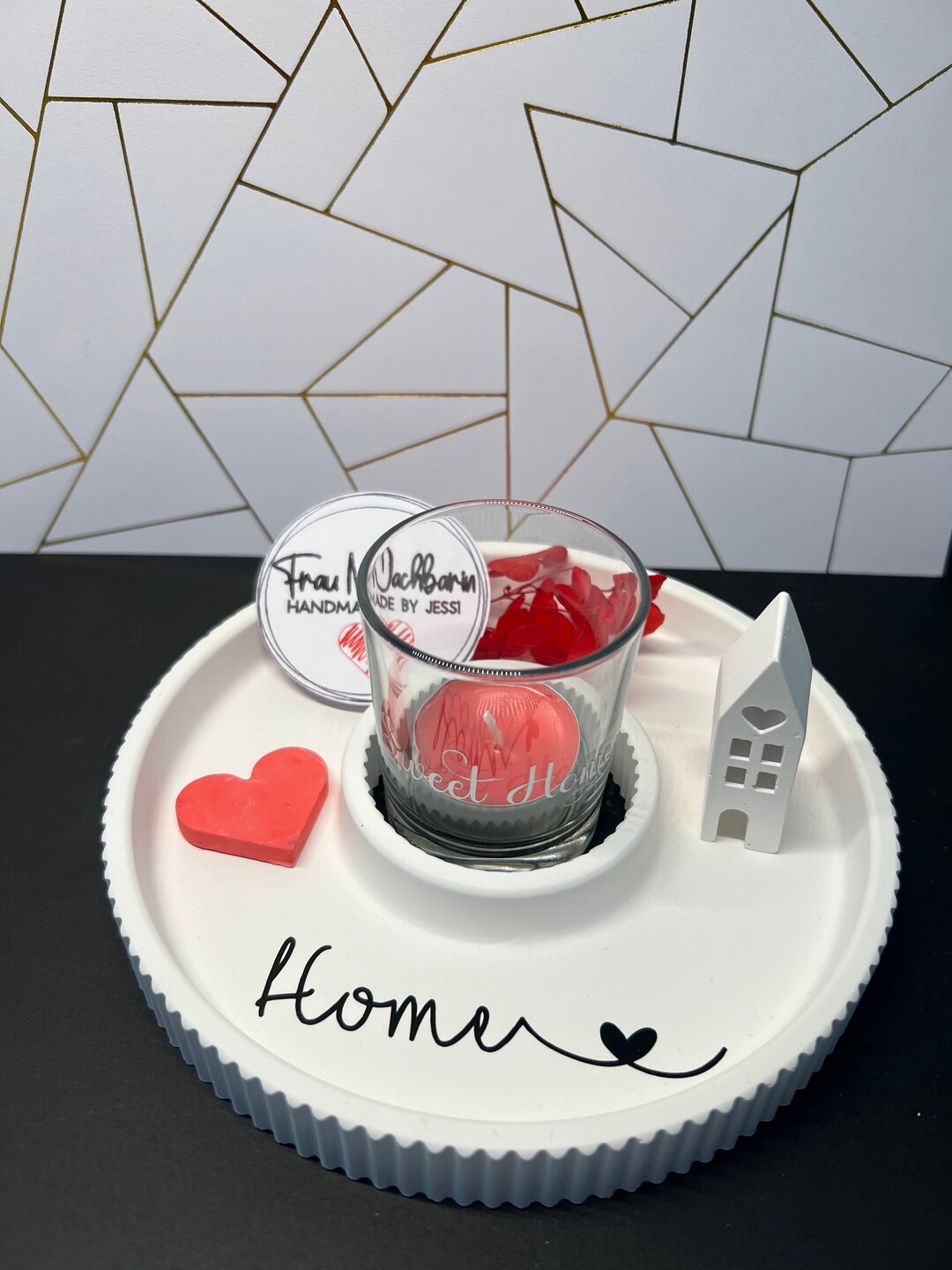 Dekoteller, Raysin, Deko, Personalisiert, Home, Haus, Herz, Teller ...