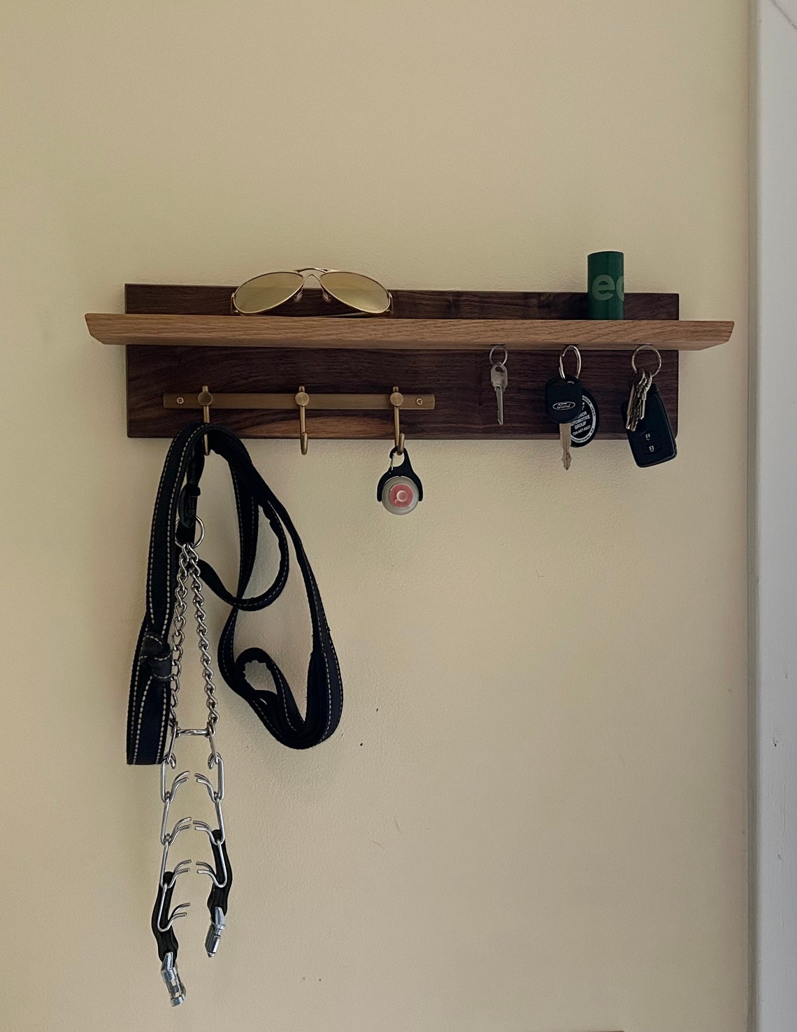 Mid Centry Modern Key Hook Coat Rack for Hat Rack - Front Door Shelf ...
