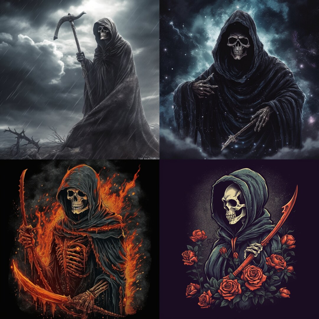 Grim Reaper Pattern. 4 Patterns Bundle. - Etsy