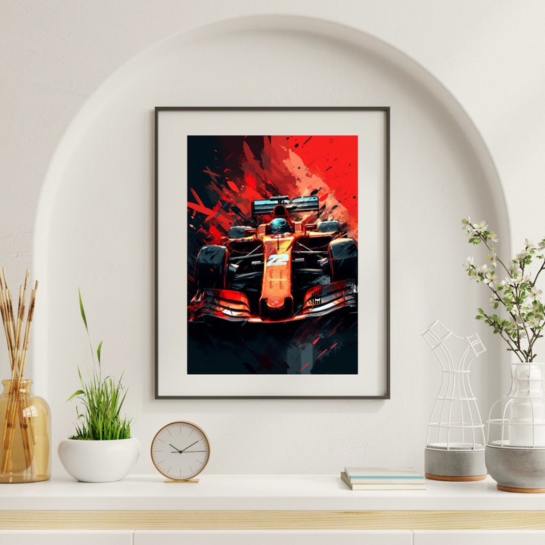 Formula 1 Poster, F1 Fan Art, Wall Art Gift, Fathers Gift, High Quality ...